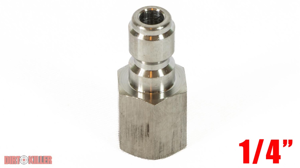 1/4" Stainless Steel Female Plug | Commercial grade | Industrial strength